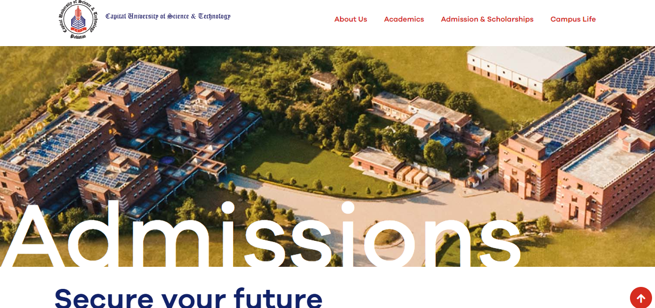 Guide for Applying Online at Capital University Islamabad (CUST)