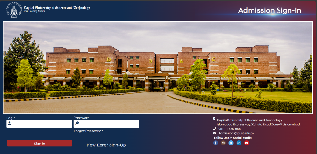 CUST Spring 2024 Admissions: A Step-by-Step Guide